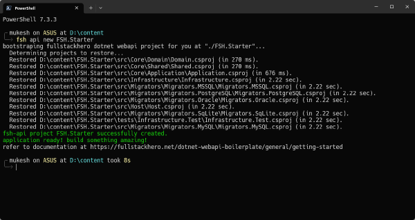 Getting Started 🚀 - fullstackhero