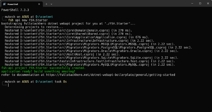 Getting Started 🚀 - fullstackhero