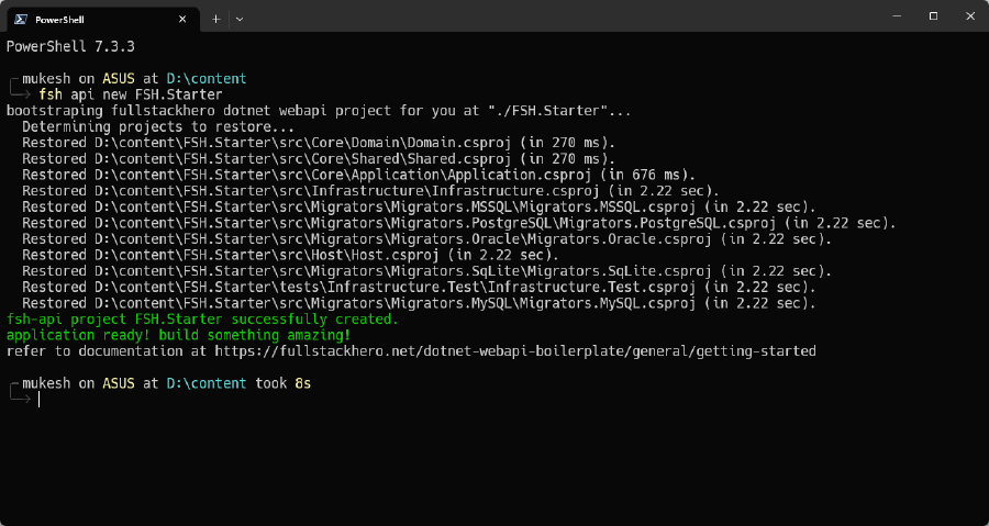 Getting Started 🚀 - fullstackhero