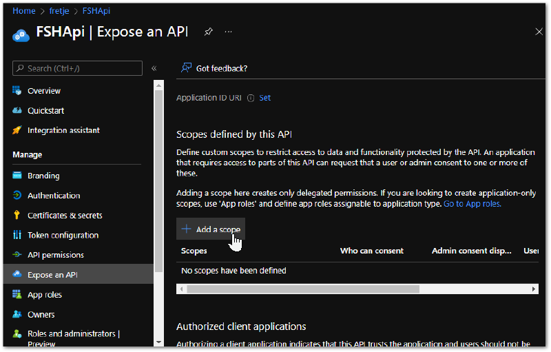Setting up Azure AD Authentication - fullstackhero