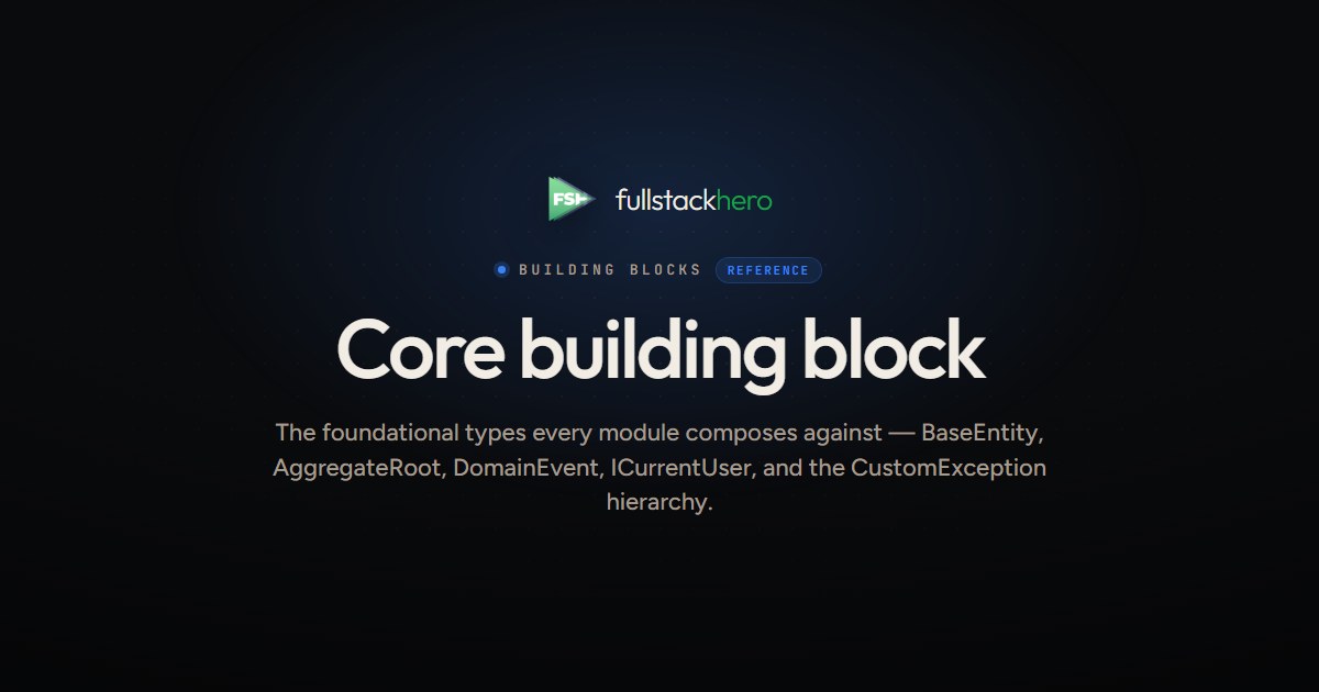 Core domain primitives in .NET 10 — BaseEntity